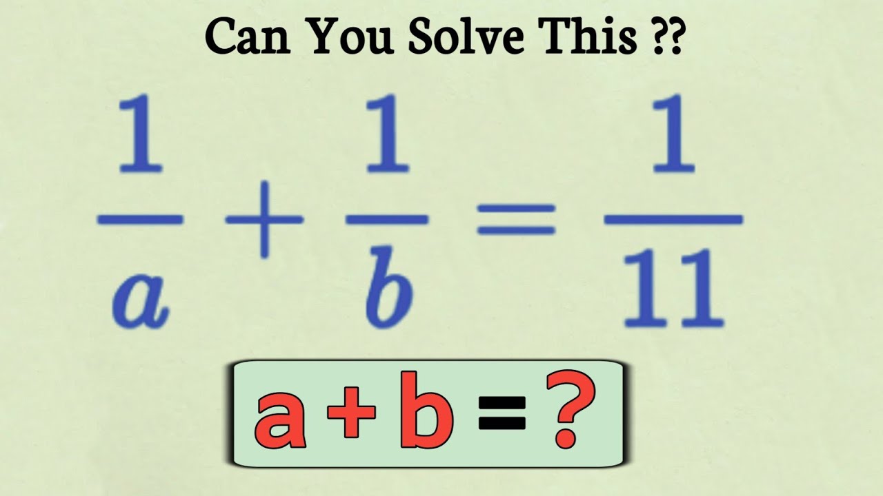 A Nice Algebra Question | Maths Olympiad | Maths Question - YouTube