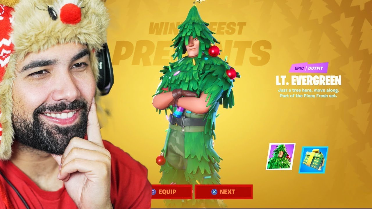 The New LT. EVERGREEN Gift Skin in Fortnite UNLOCKED.. - YouTube