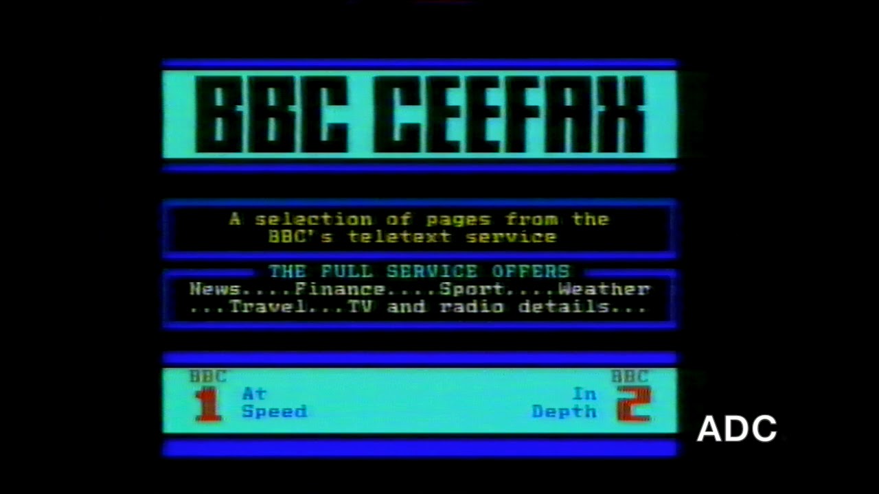 BBC2 Ceefax & start-up announcer Reg Sanders 30th January 1993 - YouTube