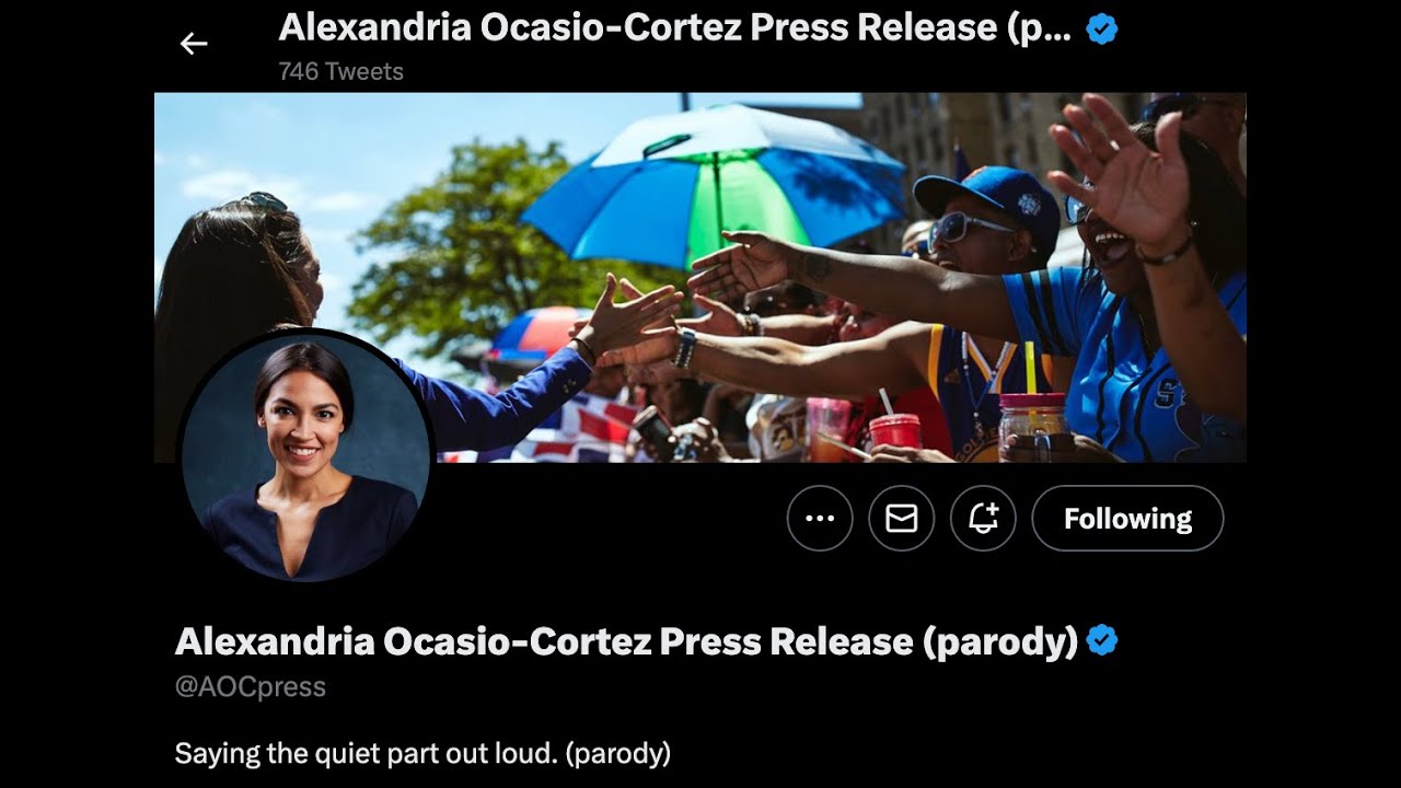 THIS AOC PARODY ACCOUNT IS HILARIOUS | #aoc #twitter - YouTube