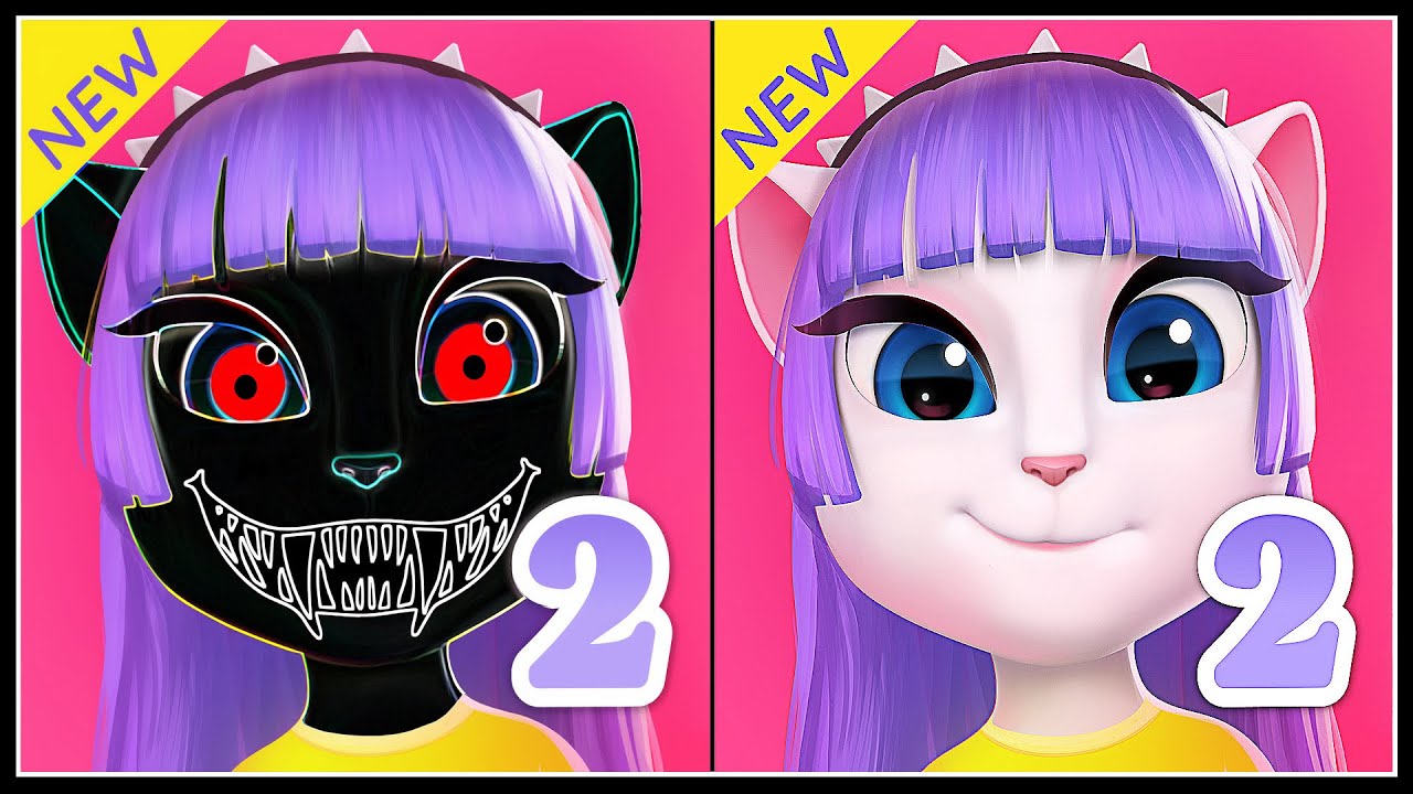 MY TALKING ANGELA 2.EXE VS MY ANGELA 2 (Two Screens) | Android Gameplay ...