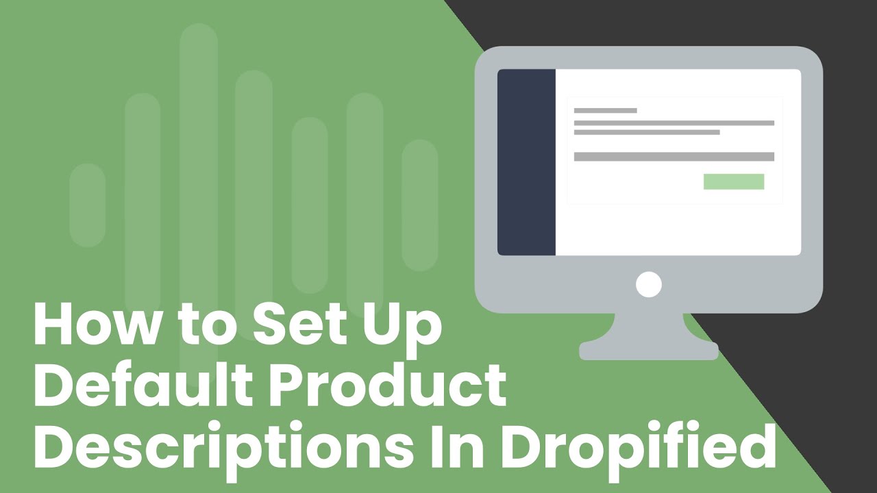 How to Set Up Default Product Descriptions in Dropified - YouTube