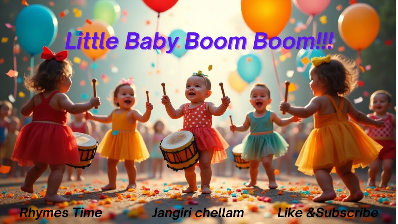 Little Baby Boom Boom!! | Fun & Drum Song for Kids | Jangiri Chellam ...