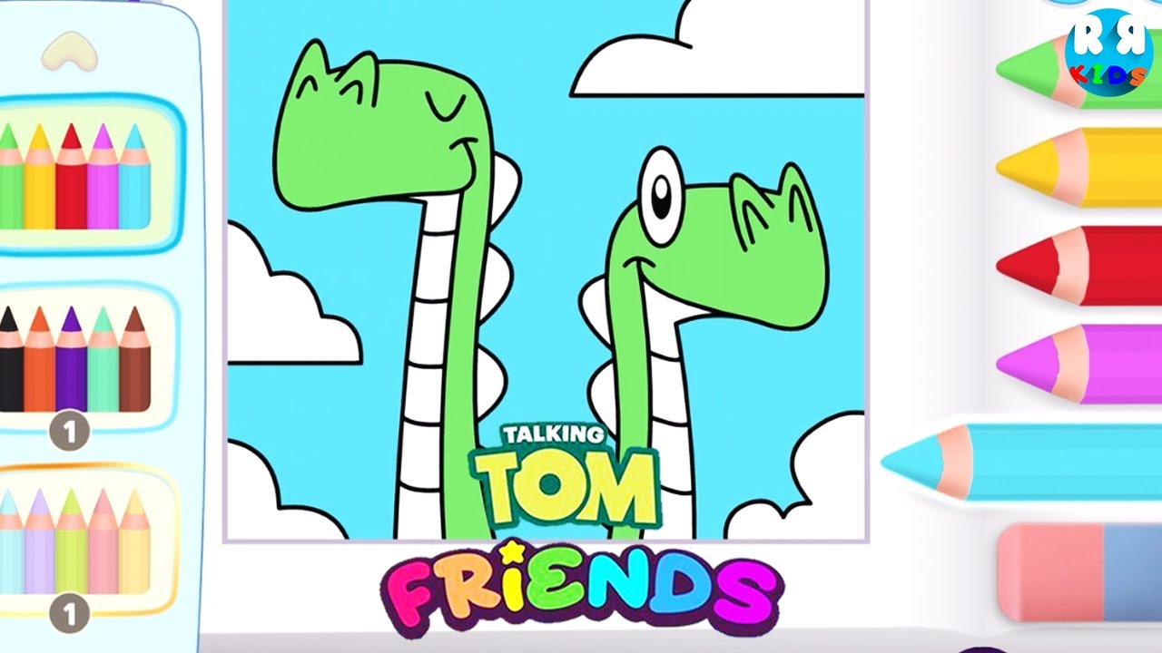 My Talking Tom Friends - Learning Coloring and Drawing - YouTube