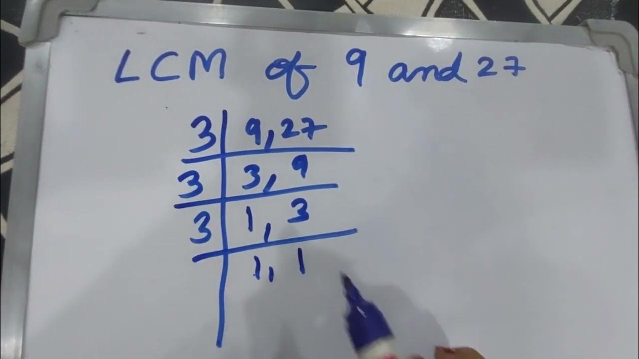 LCM of 9 and 27 |what is the LCM of 9 and 27 by division method|LCM ...
