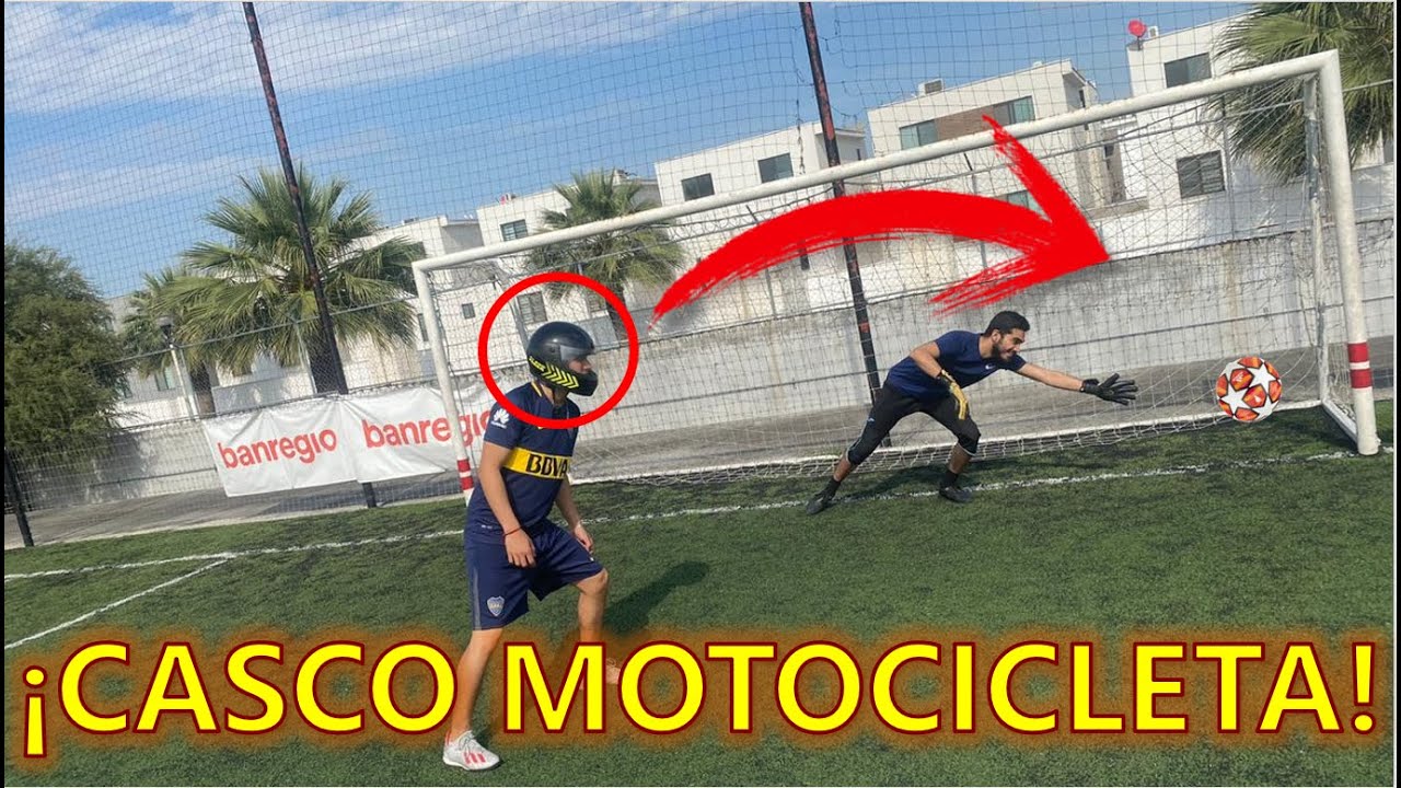 REMATES DE CABEZA COMO CR7 CON CASCO! / RETOS DE FÚTBOL / EPA MX # ...