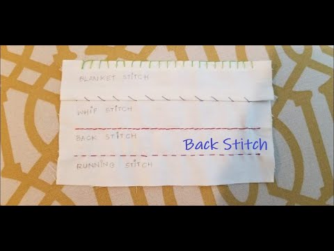 Back Stitch | 4 Easy Basic Hand Sewing Stitches for Kids and Everyone ...