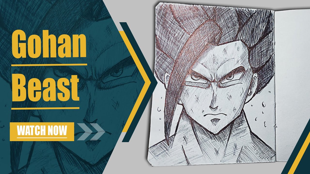 How to draw Gohan beast step by step. - YouTube