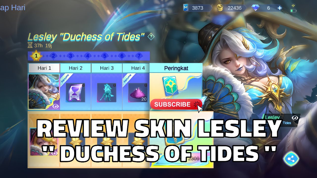🎁 REVIEW SKIN LESLEY COVENANT BAHARU || DUCHESS OF TIDES || MLBB 👾 ...