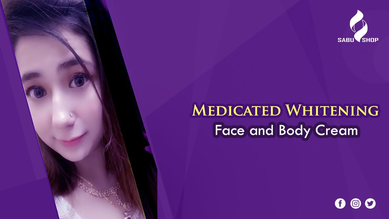 Medicated Whitening face and body Cream || Sabu Shop - YouTube