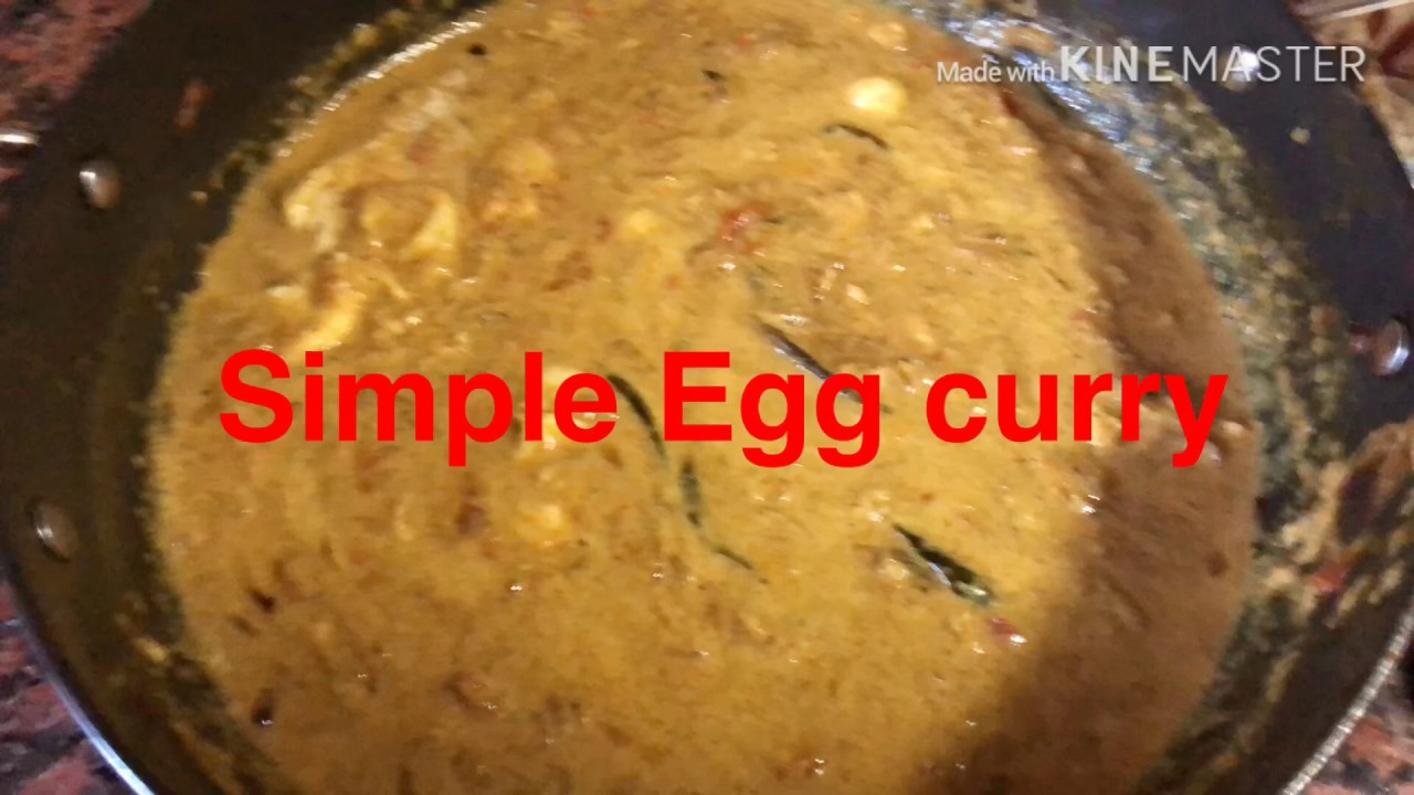 Simple Egg curry for Appam/Mutta curry - YouTube