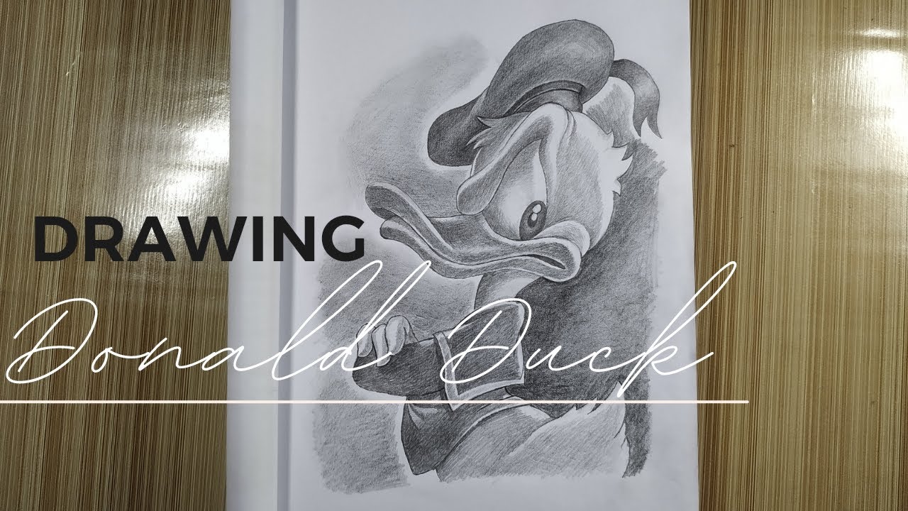 Pencil sketch of Donald Duck || easy drawing || Disney cartoons - YouTube