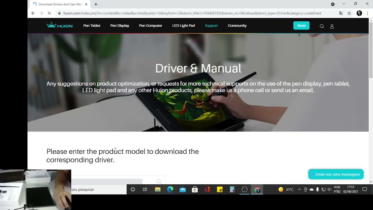 Como instalar e utilizar HUION HS64 - Configurações básicas - YouTube