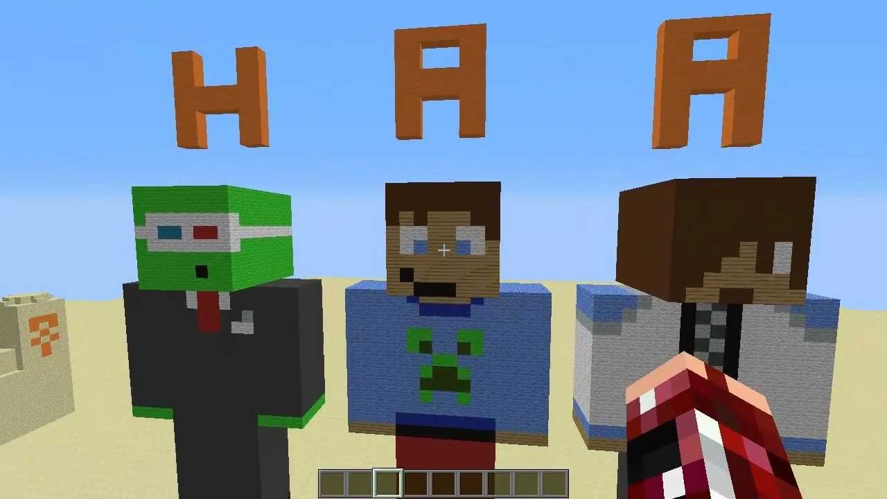 Minecraft Pixel art Spéciale AHA : aypierre, HarryLafranc, Azenet avec ...