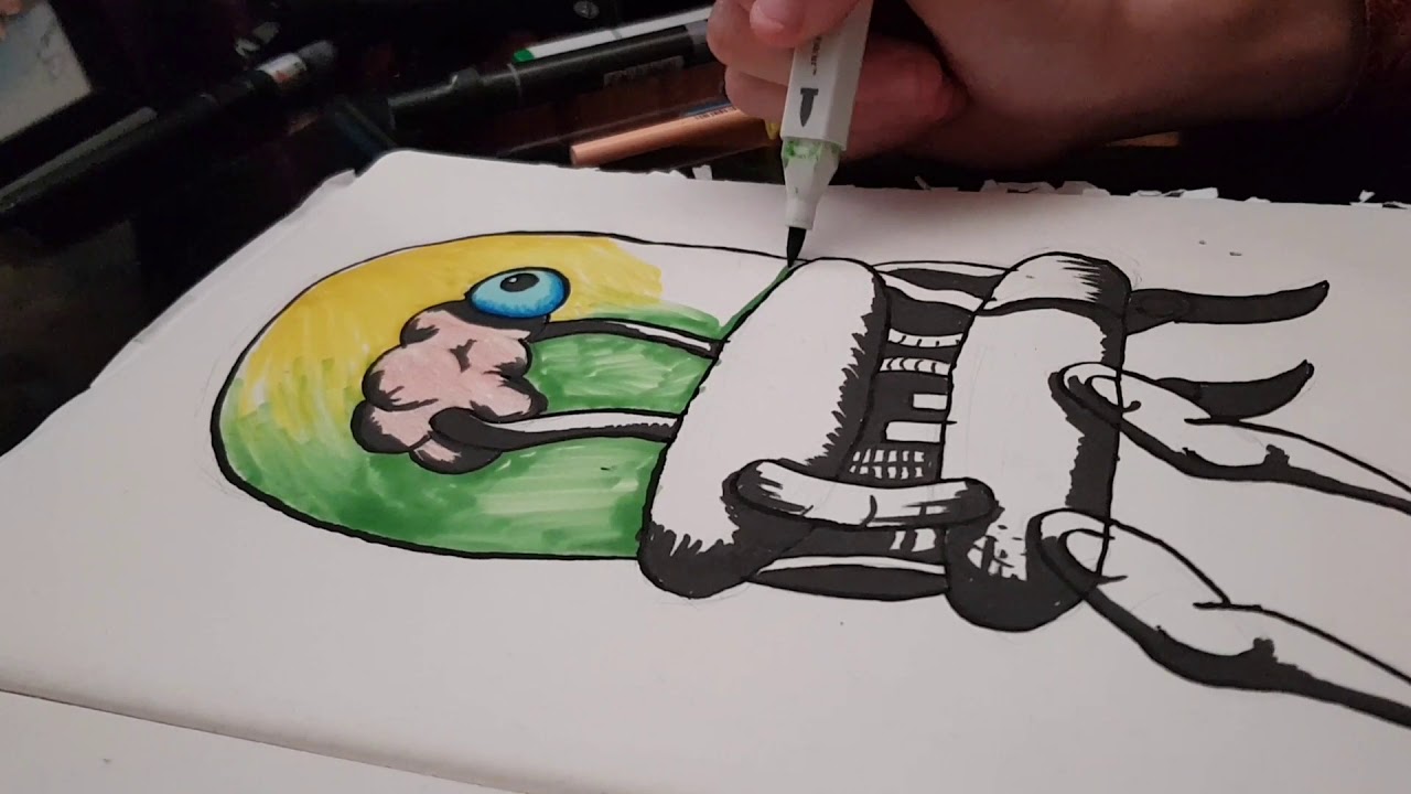 Walking brain speed art - YouTube
