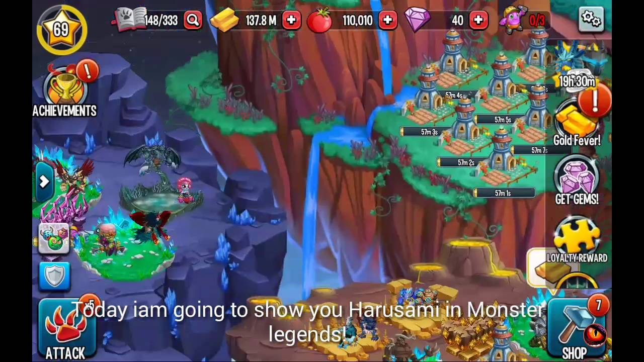 Monster legends- showing Harusami - YouTube