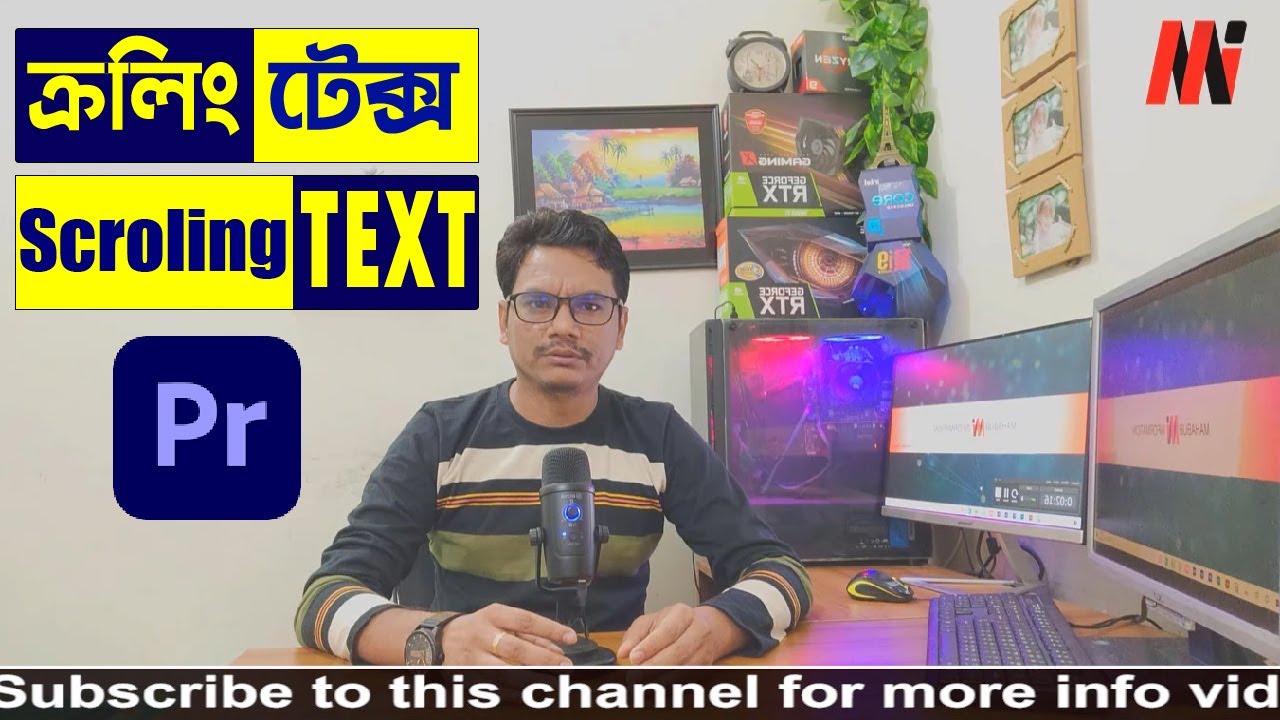 How to add scrolling text with Adobe Premiere Pro | Crawling Text ...
