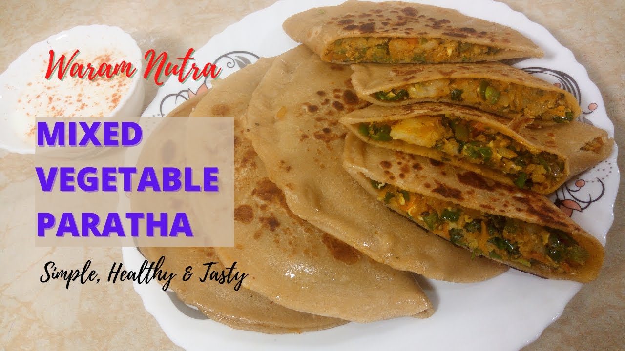 mix veg paratha recipe| vegetable mixed paratha | paratha | mix veg ...