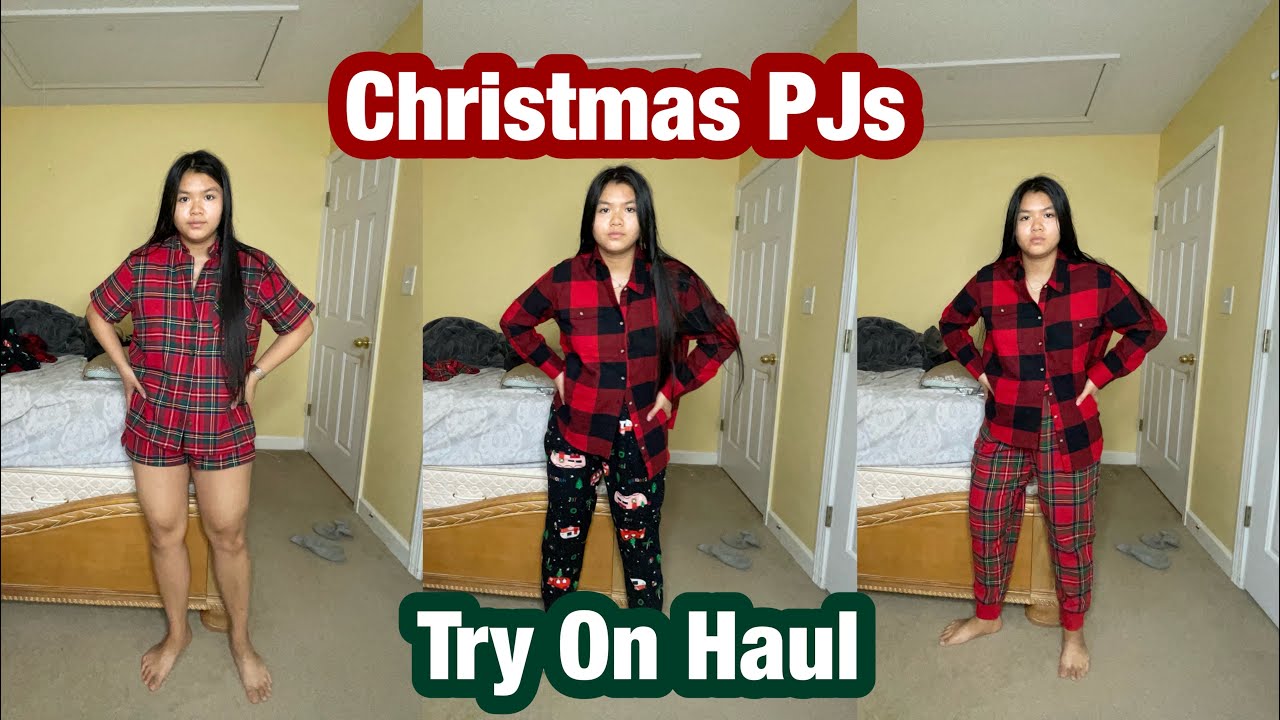 Old Navy Christmas Pajamas Try on Haul | Black Friday Haul | Mini Vlog ...
