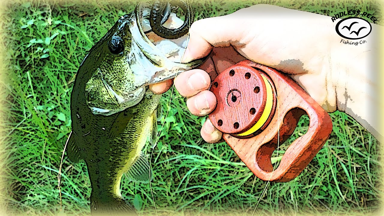 Wooden - Rodless Fishing Reel - YouTube