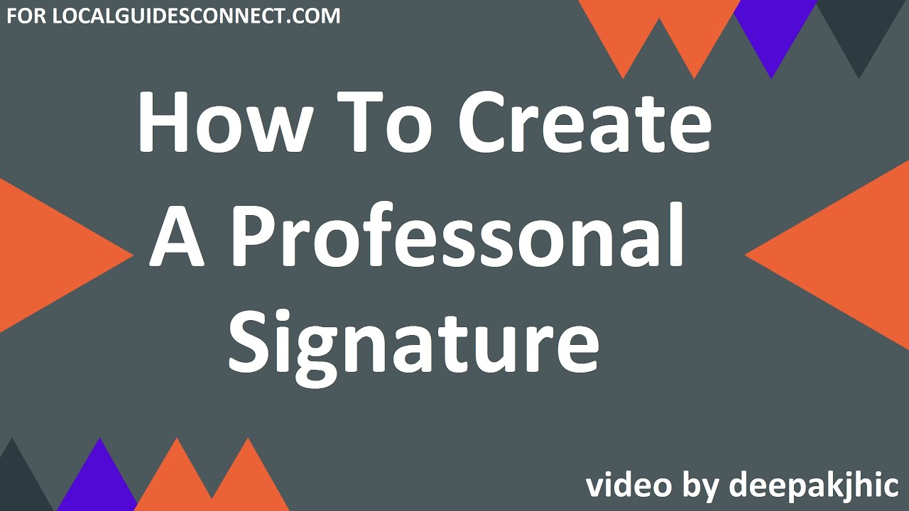 Learn how to create Signature for Local guide Profile - YouTube