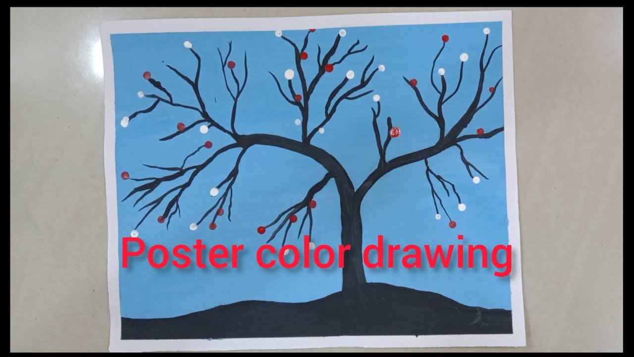 Poster color drawing||Nature drawing#Art#Watercolordrawing#Painting# ...