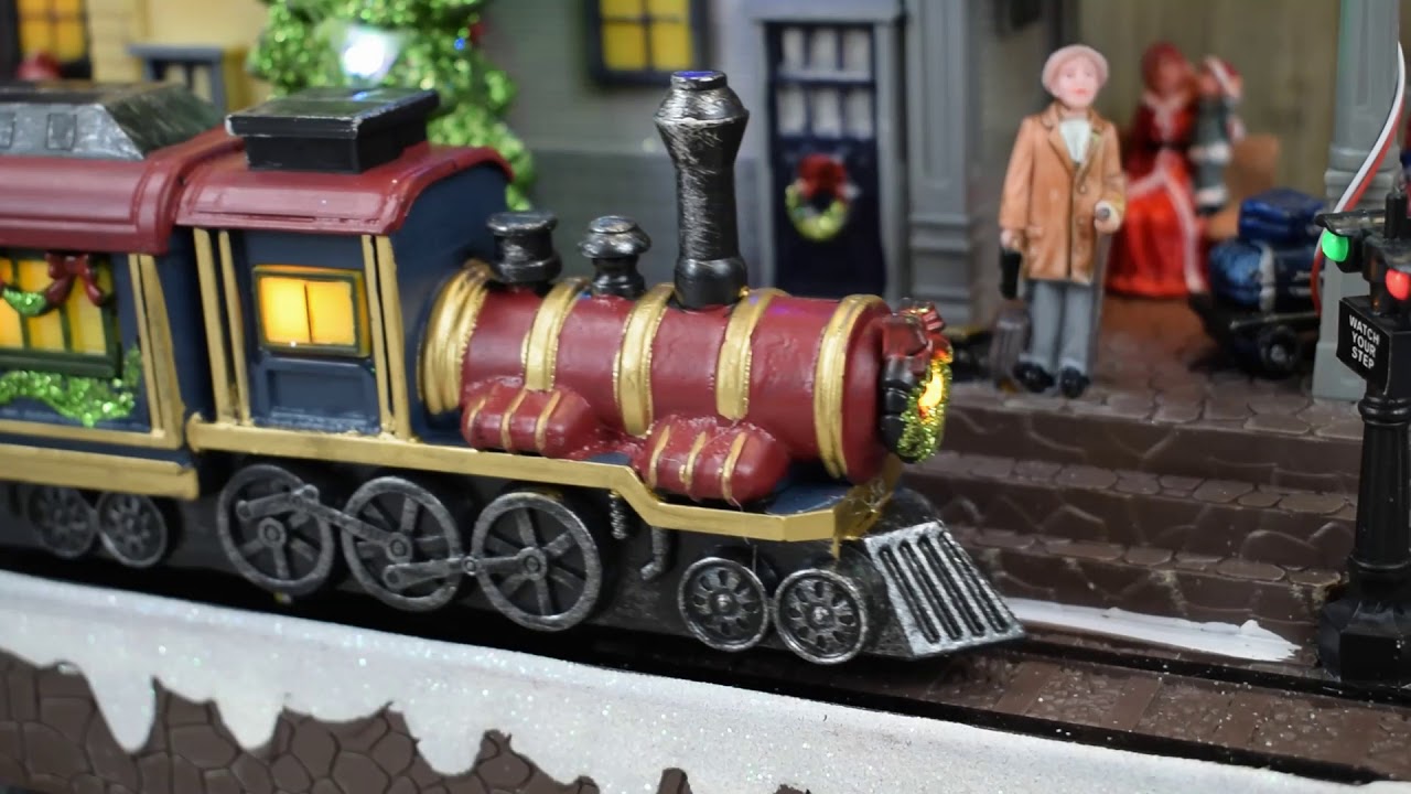 Musical Animated Christmas Train Scene - YouTube