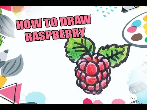 HOW TO DRAW RASPBERRY | FRUIT DRAWING CUTE RASPBERRY | EASY DRAWING ...