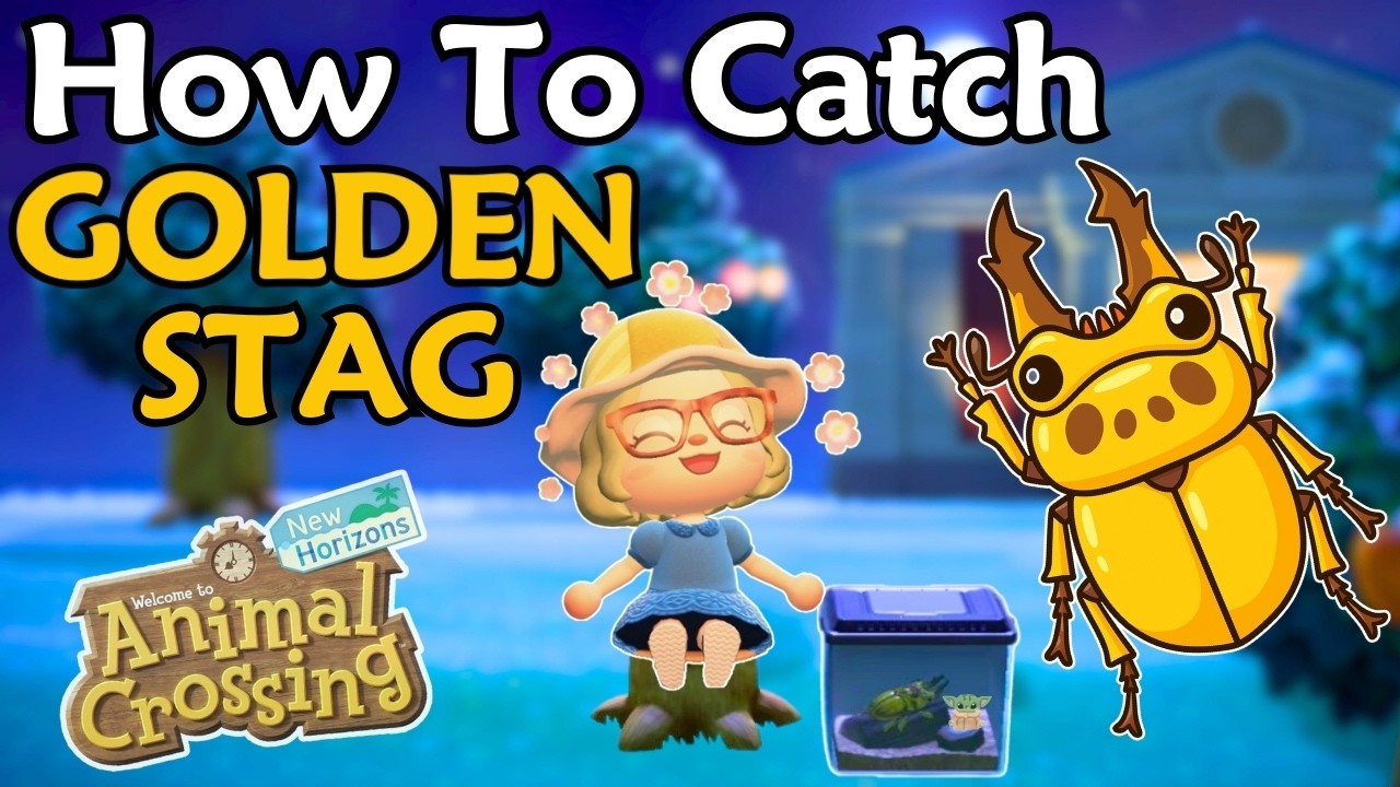 🪲 How to Catch the GOLDEN STAG in Animal Crossing New Horizons ...