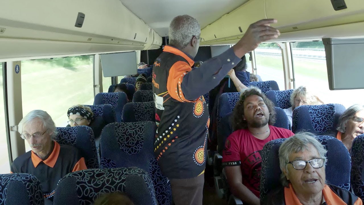 Bus to washington with Central Aust Aboriginal Women's Choir - YouTube
