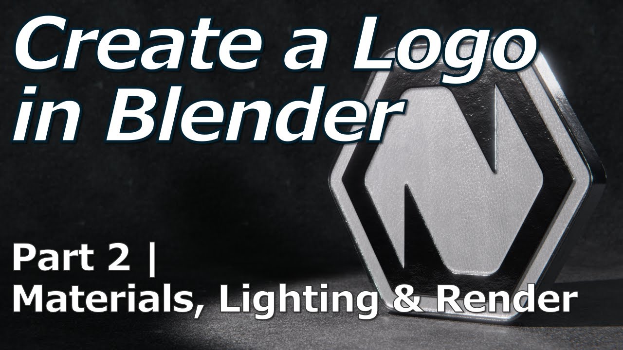 Create a Logo In Blender | Part 2 LuxCore Materials, Lighting and ...