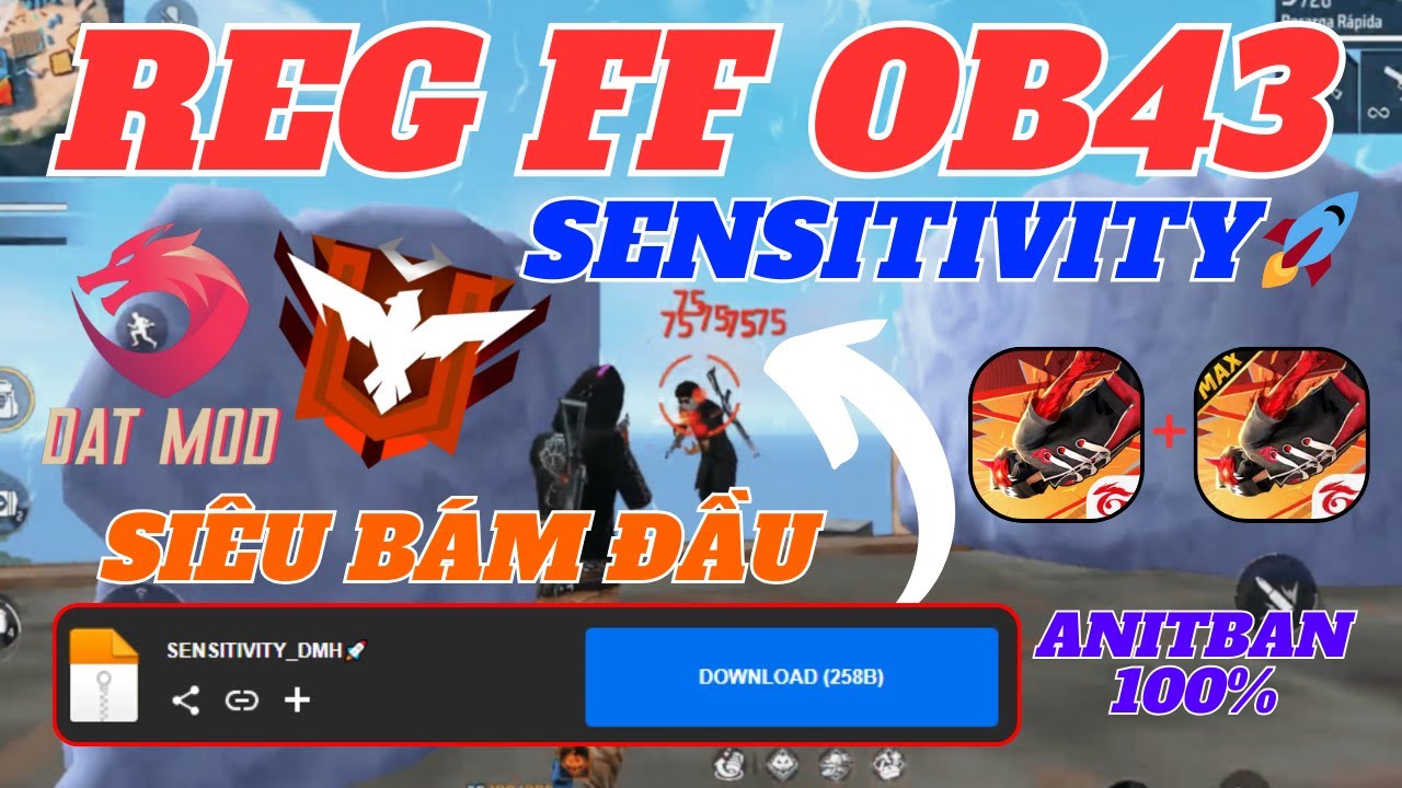 REG FF OB43, REG FF OB43 SENSITIVITY, AUTO HEADSHOT, SIÊU BÁM ĐẦU ...
