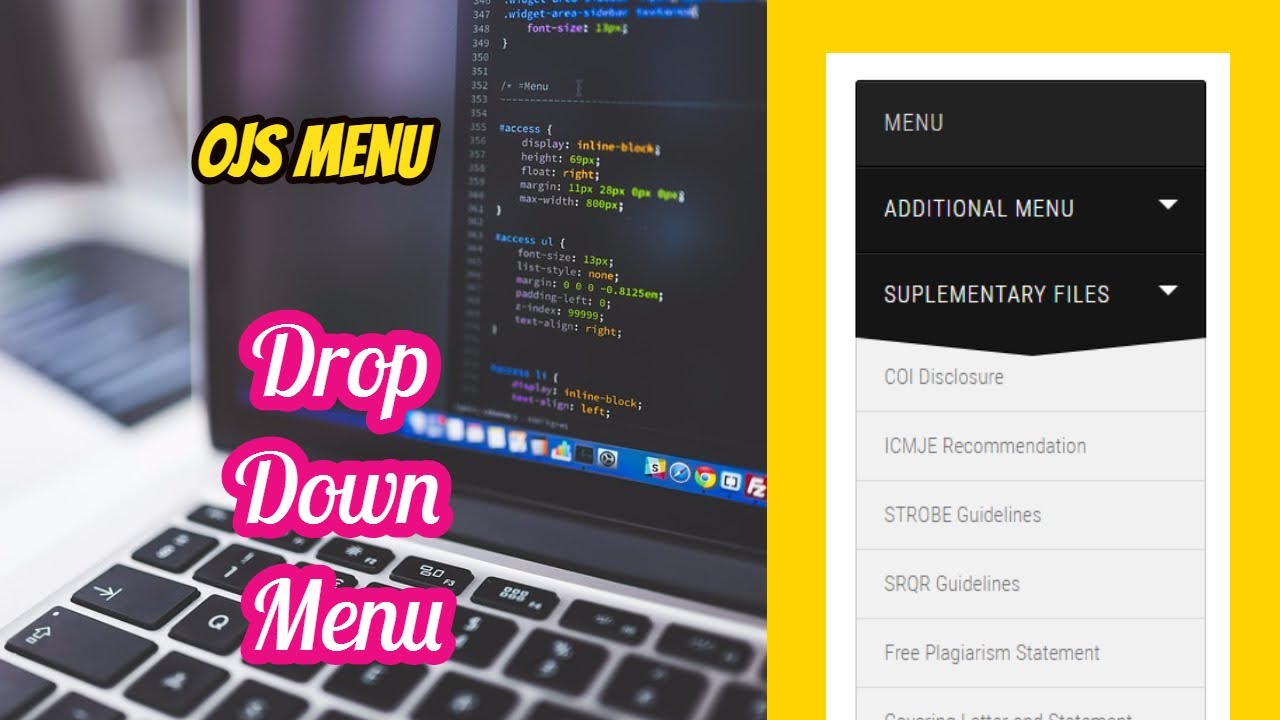 Tutorial how to Create Dropdown Sidebar Menu OJS 3 - YouTube