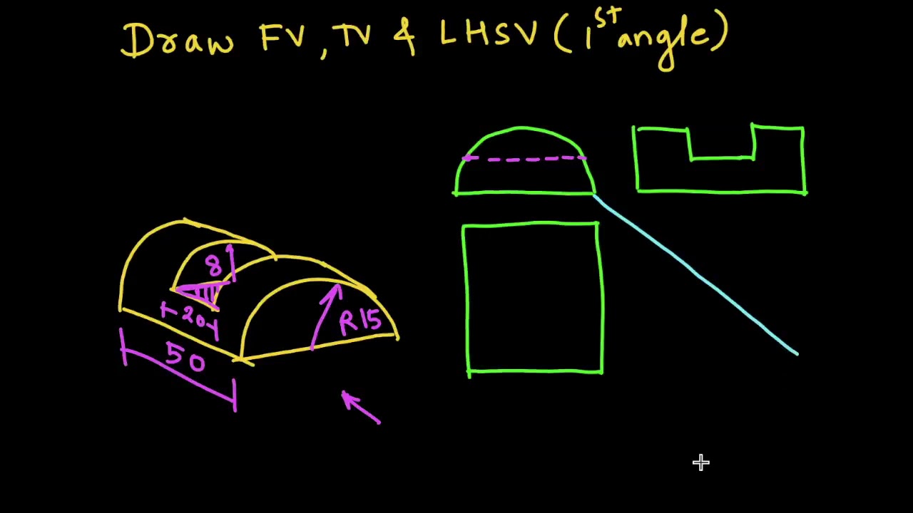 Orthographic Projection circular concept - 1 II Technical drawing II ...