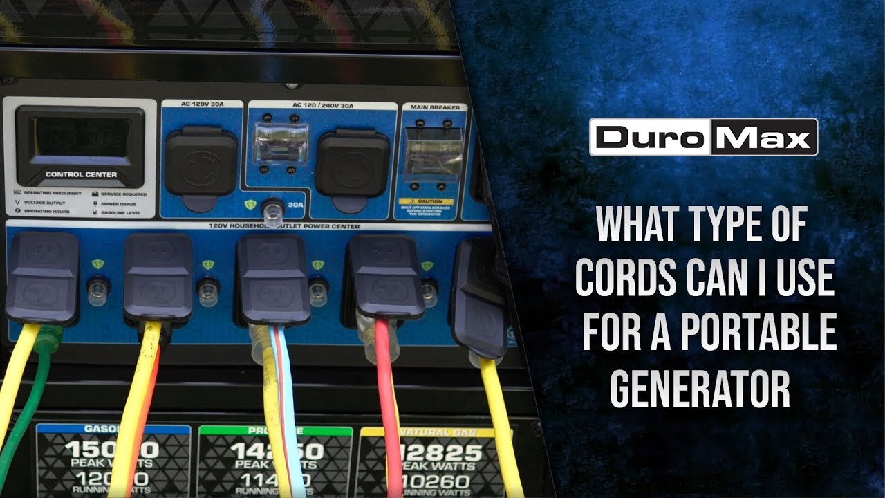 What Type of Cords Can I Use for a Portable Generator? - YouTube