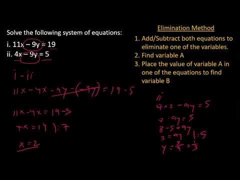 System of Equations Video Solution 1 - YouTube
