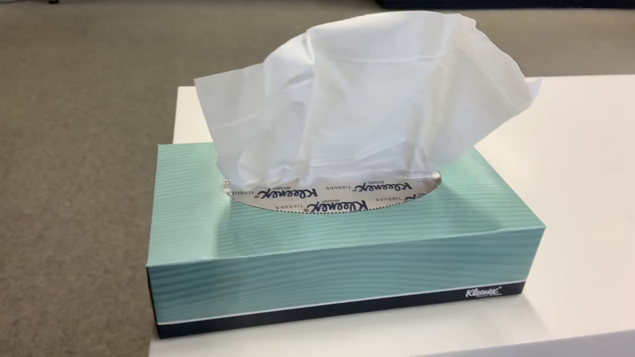 Taking a tissue from the tissue box - YouTube