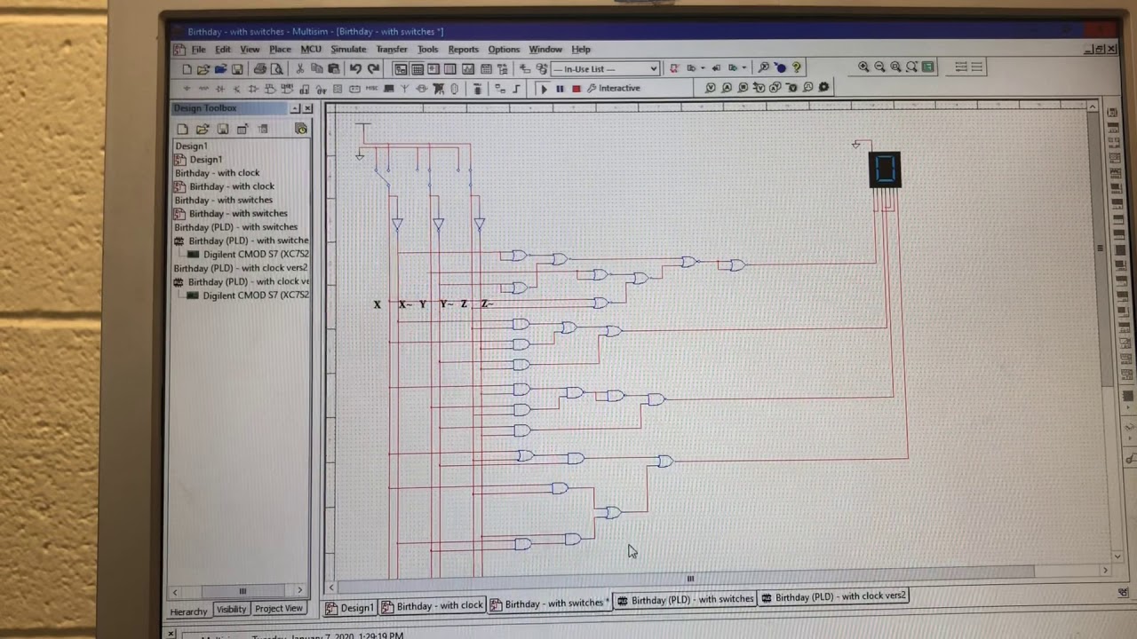 Birthday project - multisim with switches - YouTube
