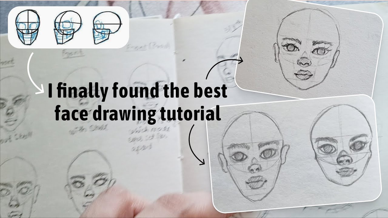 Art Class on drawing face (Part 1- Front view) The only tutorial you ...