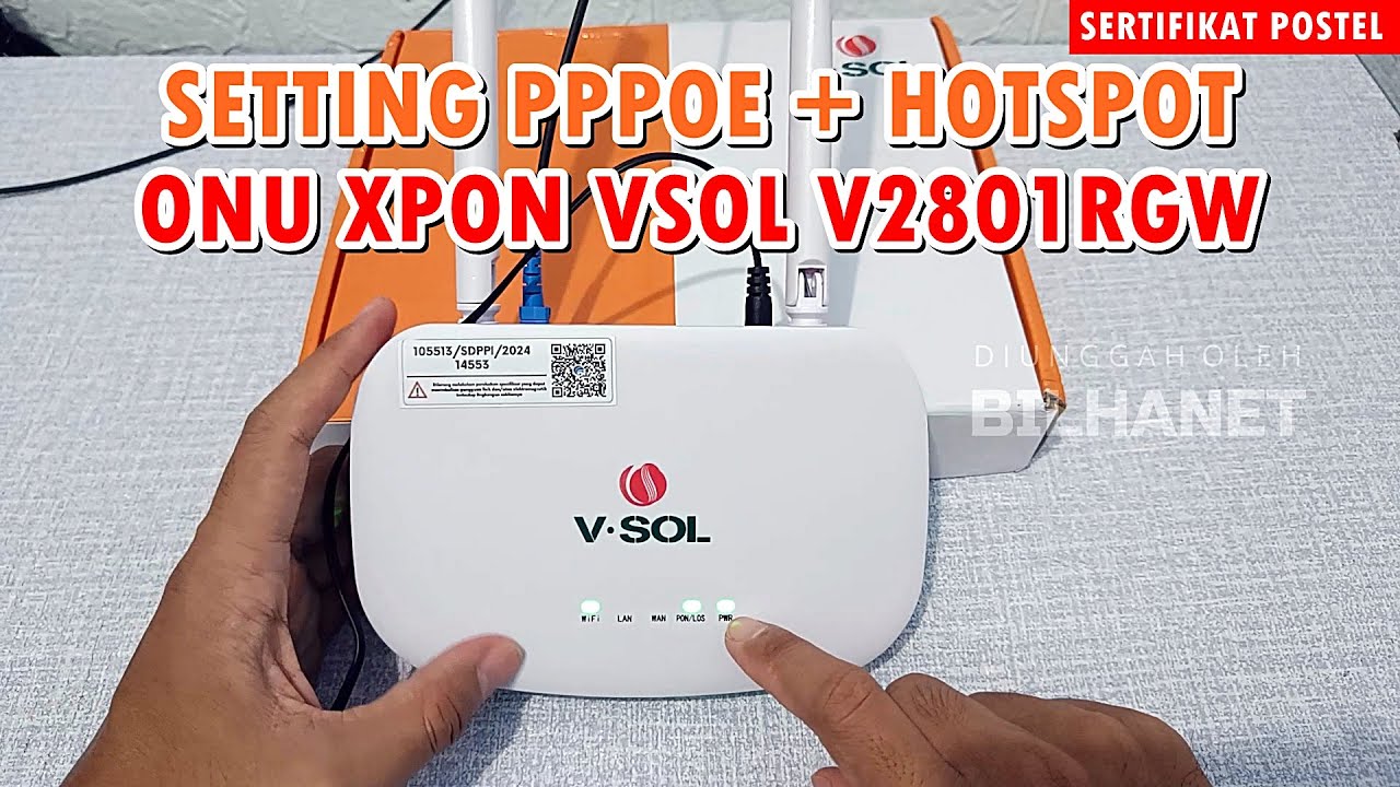 Review ONT Xpon VSOL V2801RGW PPPoE dan Hotspot, Ping WAN, Remote Management - YouTube
