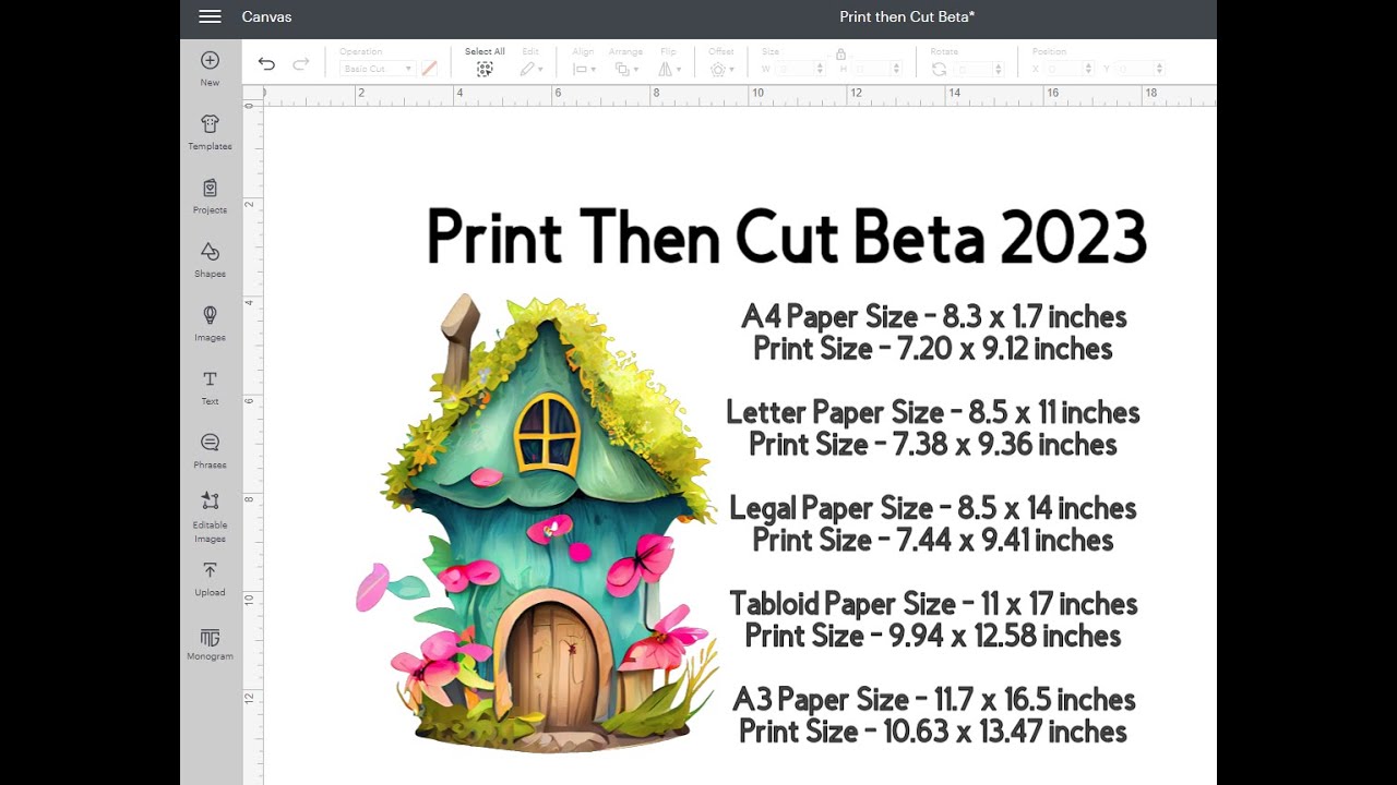 Print then Cut Beta Version 2023 - YouTube