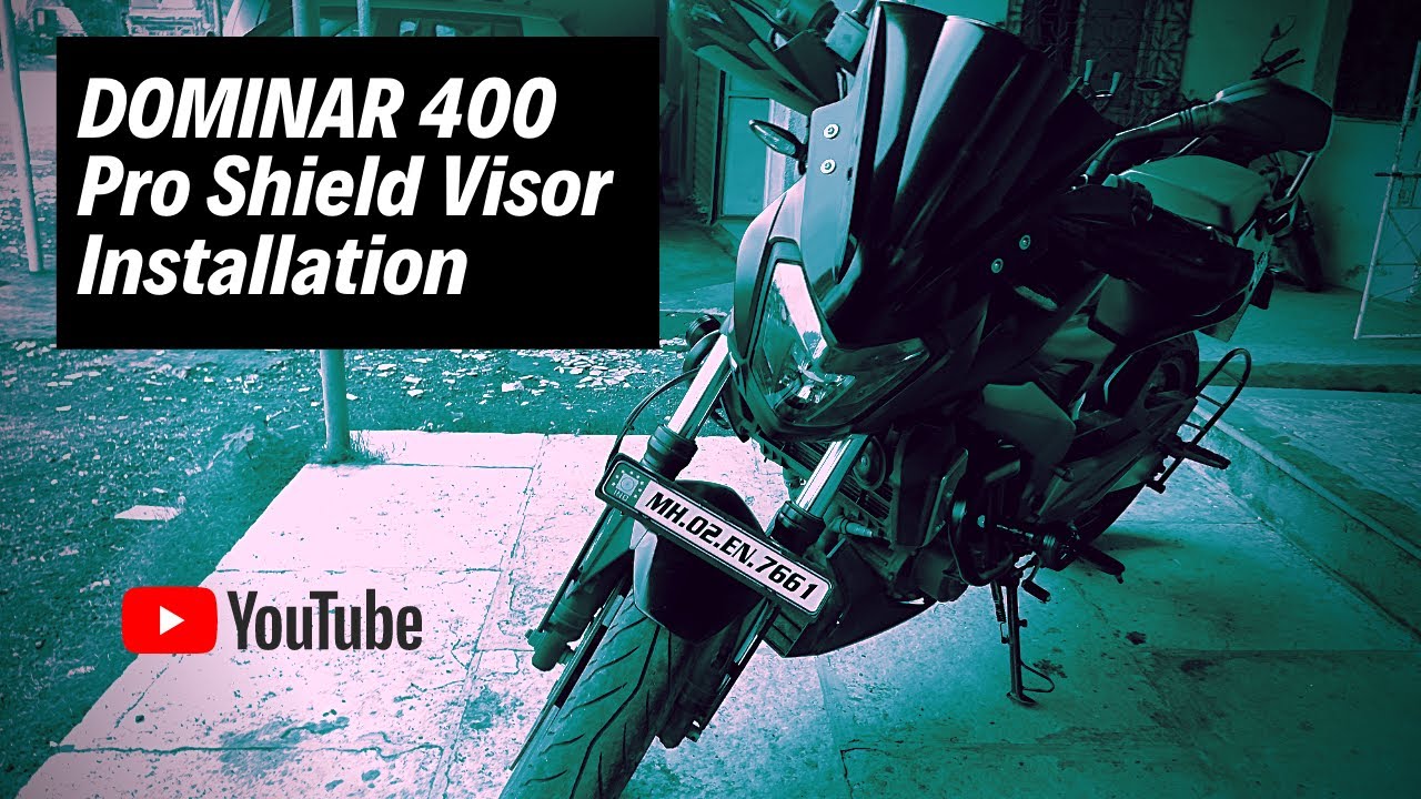 Dominar 400 visor with plates Installation - YouTube