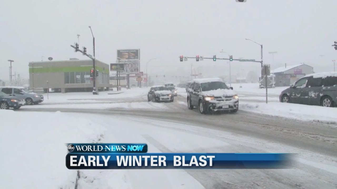 Midwest Hit with Early Winter Blast | ABC News - YouTube
