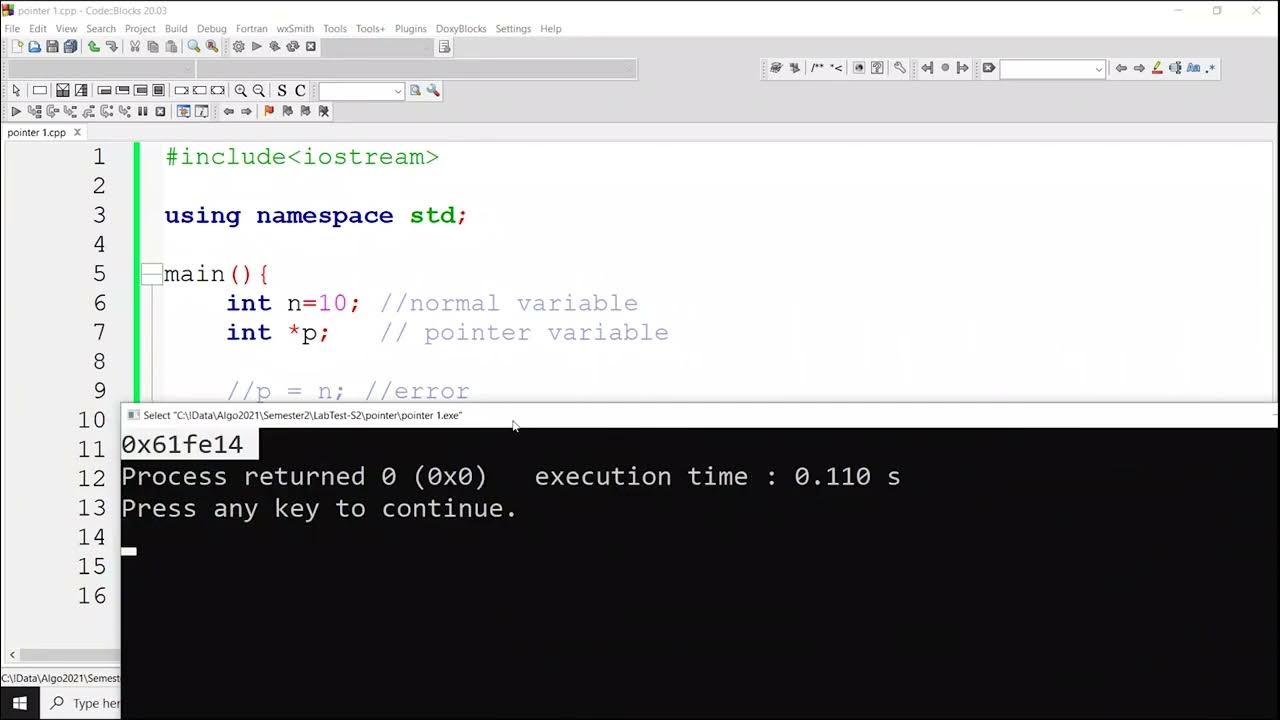 Pointer 03- Example 1 - YouTube