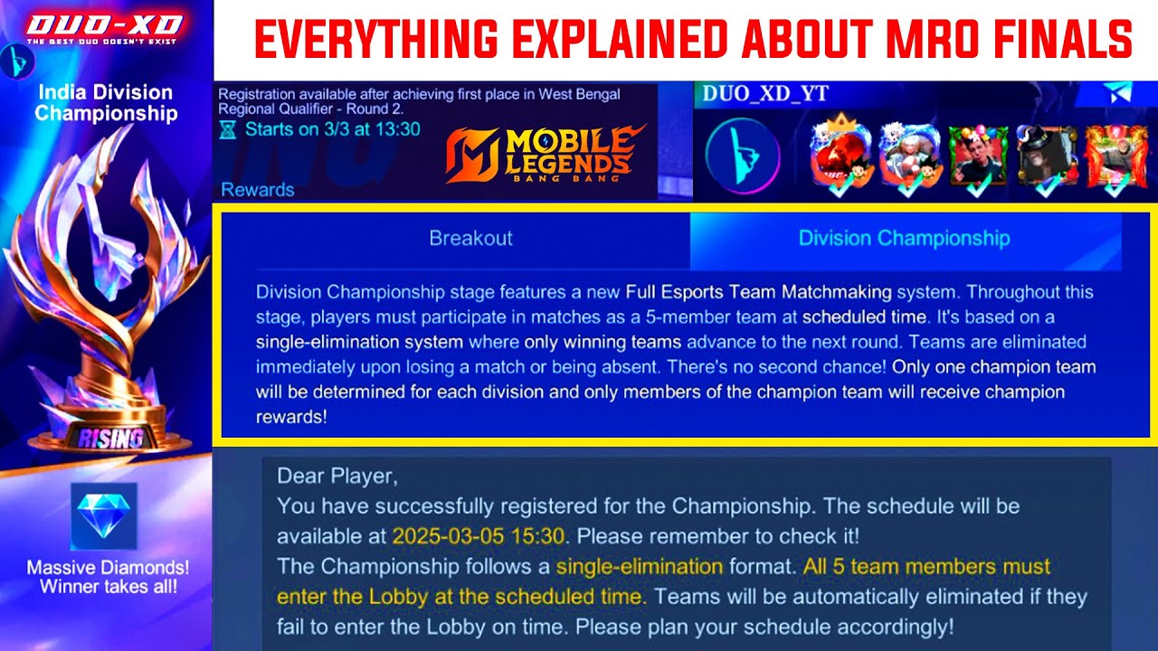 Full Explanation of All The Rules for MRO! MLBB Rising Open # ...