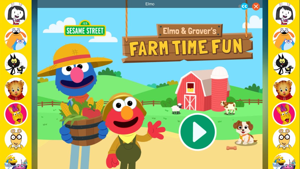 Sesame Street: Elmo & Grover's Farm time Fun Gameplay PBS Kids Games ...