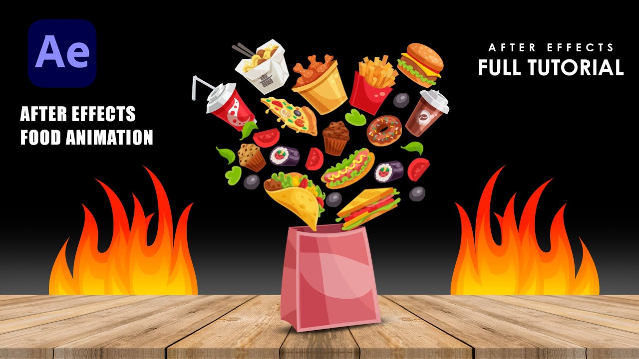 Food Animation After Effects Tutorial | Ads Animation in After Effects ...