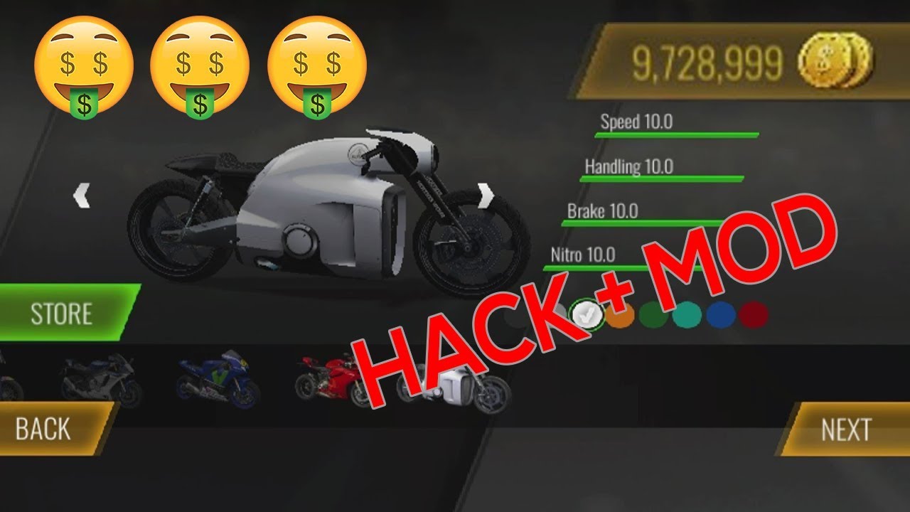 How to hack Moto Traffic Race 2 + Mod apk - YouTube
