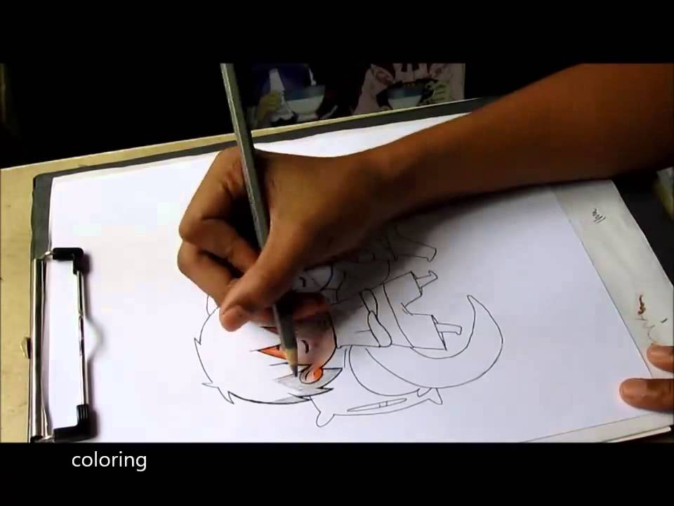 [HD] Kaneki Ken (chibi) of Tokyo Ghoul Speed drawing + tutorial - YouTube