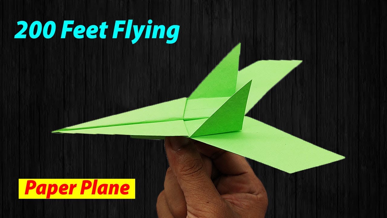 How to Make a Paper Airplane that Flies Far - Over 200 Feet - YouTube